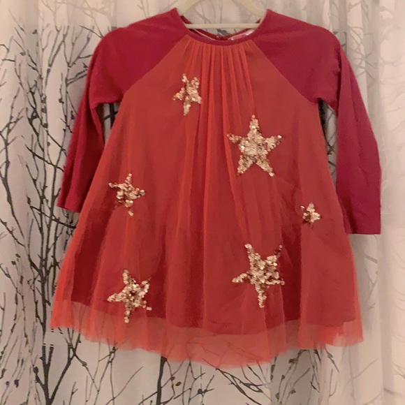 Dresses | Red Sequin Star Dress | Poshmark